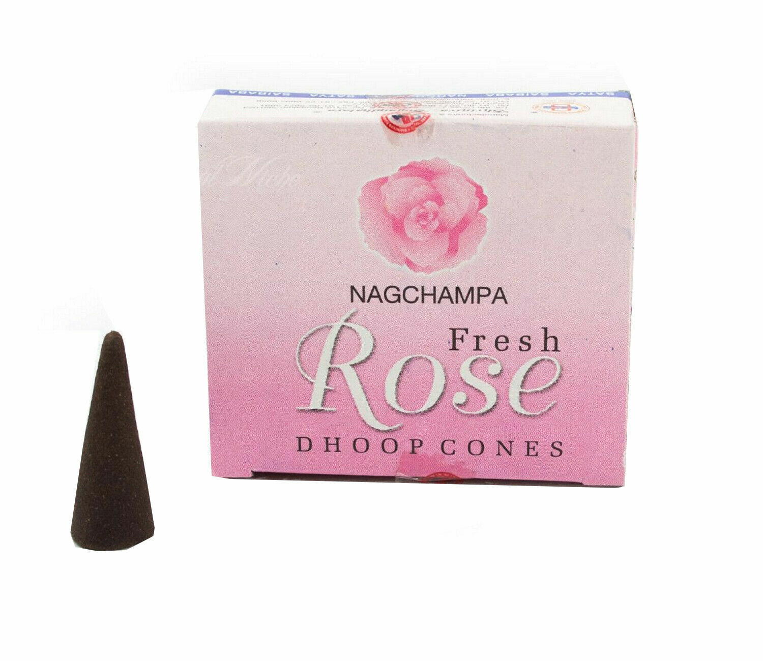 Satya Sia Baba Nag Champa Fresh Rose Incense Dhoop Cones Multi X 12 ...