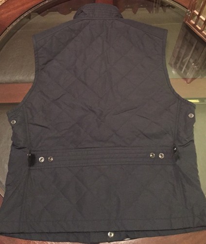 Ralph Lauren Black Label Quilted VEST Navy Blue Sz Small Made N Italy ...