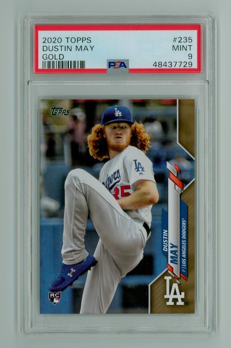 2020 Dustin May Topps GOLD parallel PSA 9 MINT /2020 RC rookie #235 | eBay