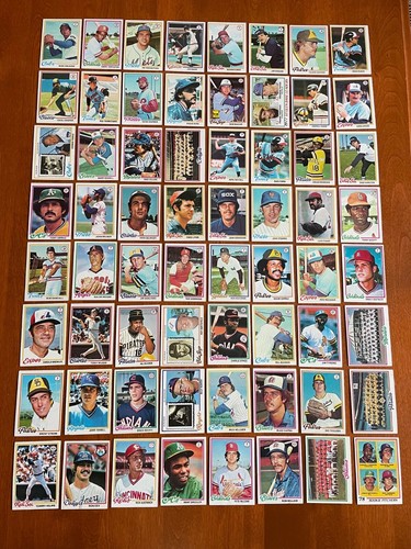 1978 TOPPS BASEBALL CARD LOT all diff w/ UNMARKED CHECKLISTS + TORONTO ...