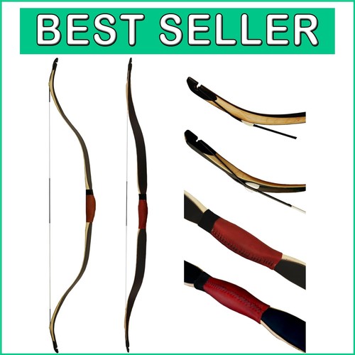 Lightweight 50” Turkish Laminated Recurve Bow for Ambidextrous Archers ...