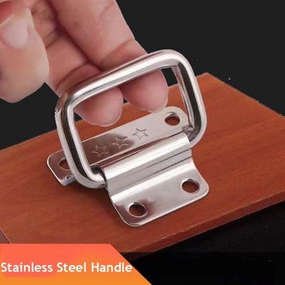Folding Cabinet Drawer Handle Stainless Steel Handle Wooden Box Handle ...