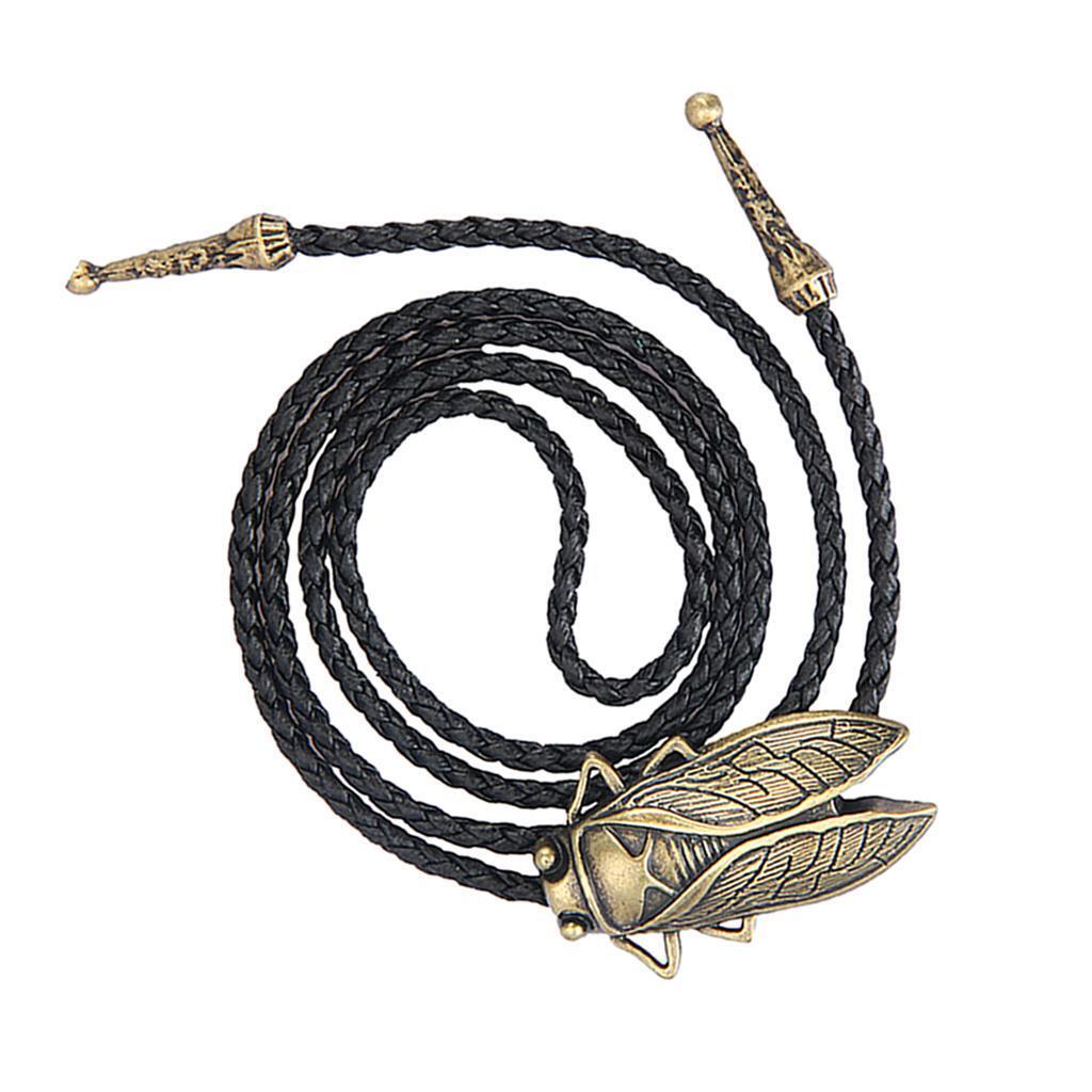 Western Men Cicada Pendant Leather Rodeo Tie | eBay