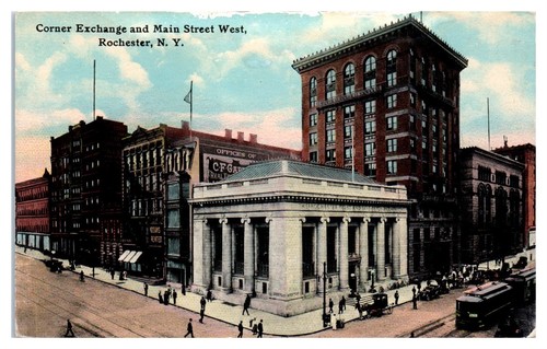 Early 1900s Corner Exchange and Main Street West, Rochester, NY ...