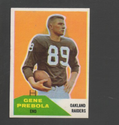 1960 Fleer Football Card #61 Gene Prebola-Oakland Raiders Near Mint ...