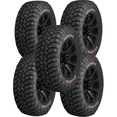 (QTY 5) 33x10.50R15LT General Grabber X3 114Q LRC Red Letter Tires | eBay