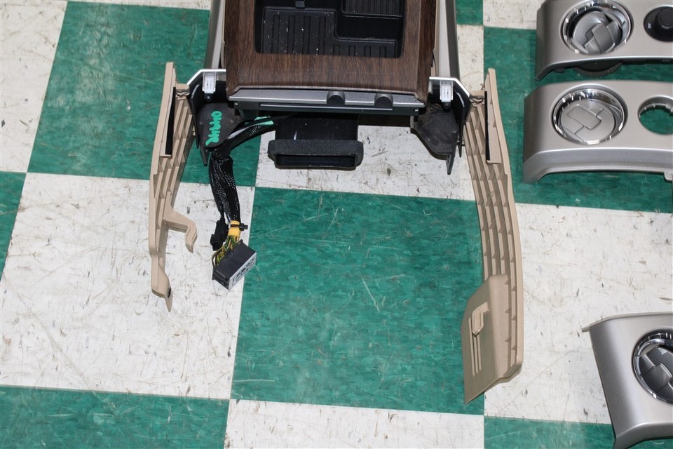 13' F150 Tan Wood Floor Shift Console Dusk Leather Armrest Dash Trim ...
