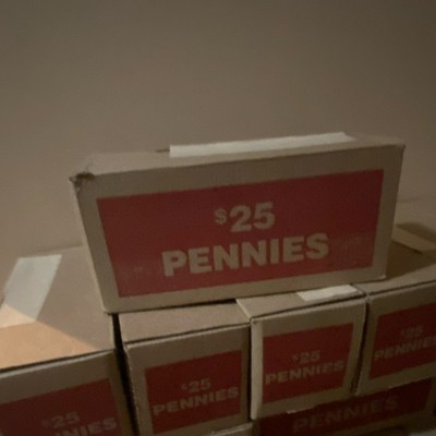 $25 Pennies US Coin Roll Box – 50 Rolls Circulated US Coins Uncertified ...