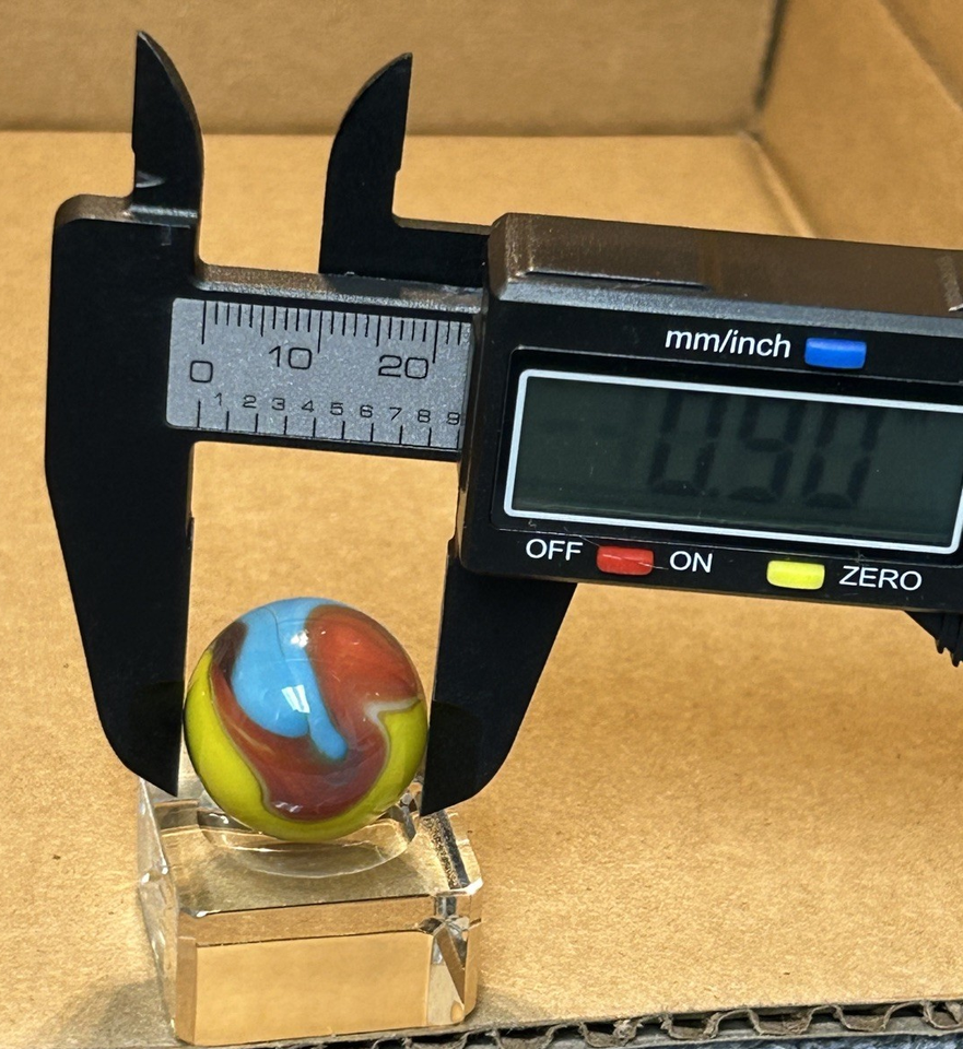 Vintage Peltier Or Agate Superman Marble ?? Vibrant Colors .90 in (NM ...