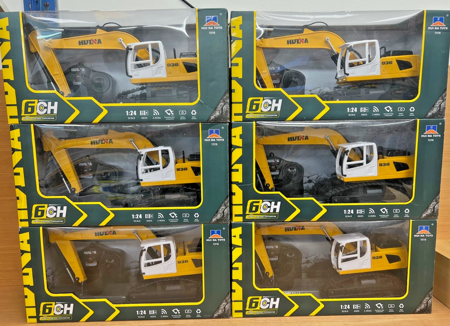 6 x HuiNa 2.4G 6CH RC Excavator 1/24 - CY1516 | eBay UK