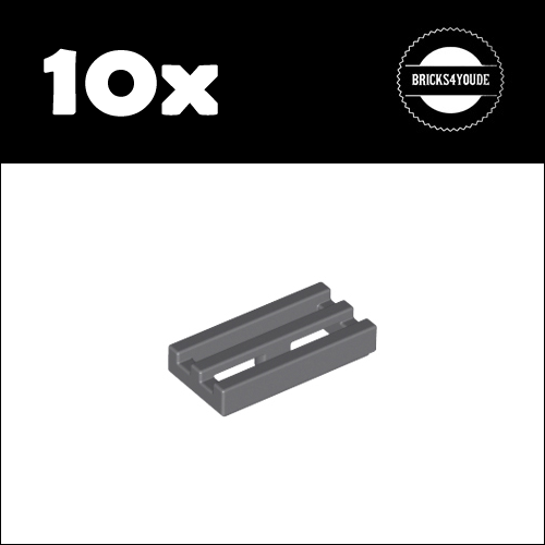 Lego® ║ 2412 ║ Tile 1x2 Grille with Bottom Groove ║ DBGray ║ 10x ║ NEU ...