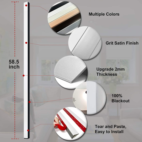 100% Blackout PVC Light Blocking Strips for Window Shades - Block Light ...