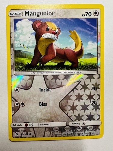 Pokemon Karte Mangunior 109/149 Sonne & Mond Deutsch Reverse Holo | eBay.de