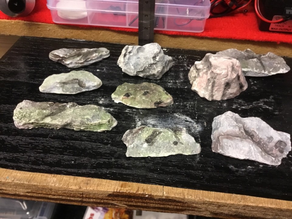 Custom Painted rocks for Diorama, model railways, Role playing ...