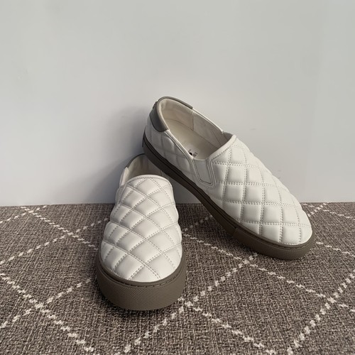Tory Burch Savannah Quilted White Slip On Leather Sneakers Size 7.5 ...