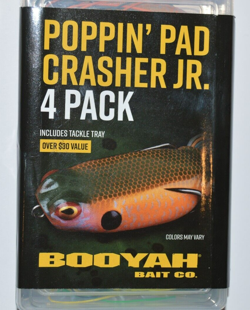 booyah poppin' pad crasher jr 4 pack kit frog topwater junior size ...