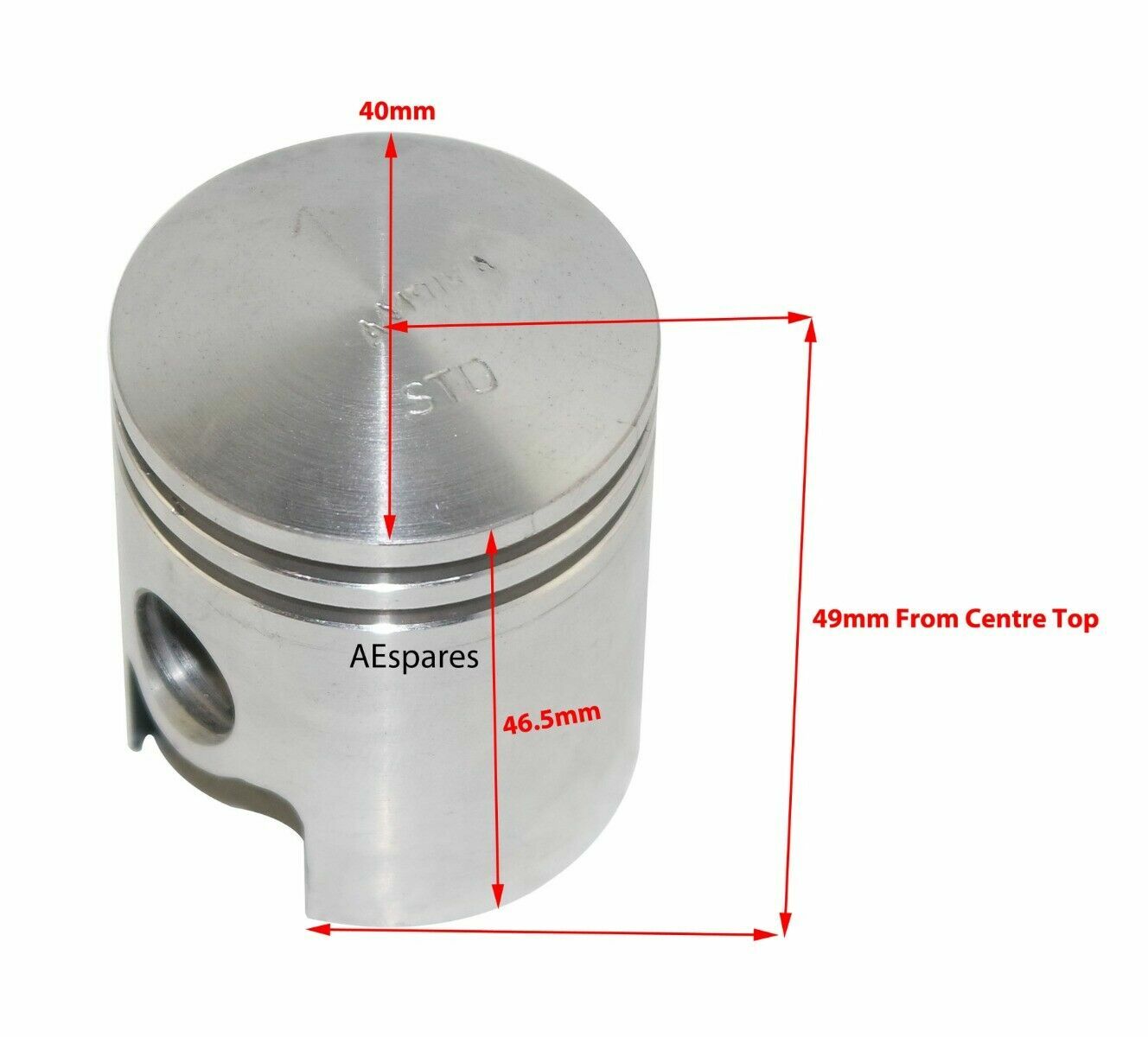 Garelli Avanti Moped 50cc Standard Size Piston Rings Kit Noi Engine ...