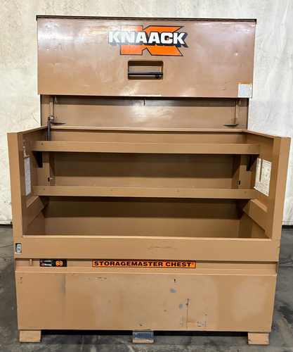 KNAACK MODEL 89, PIANO-STYLE, PADLOCKABLE JOBSITE TOOL STORAGE BOX ...