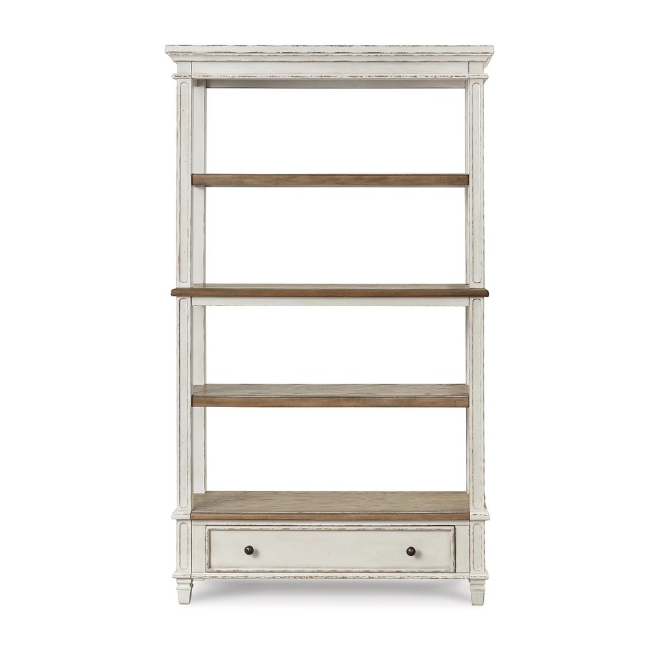 Signature Design by Ashley Realyn 75" Farmhouse Bookcase with Drawer ...