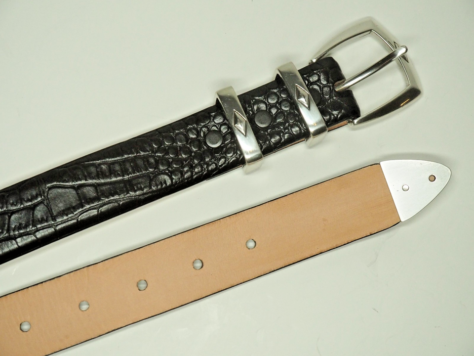 Belts for Men Genuine Italian calfskin Leather Dress Belt 1-1/8" w ...