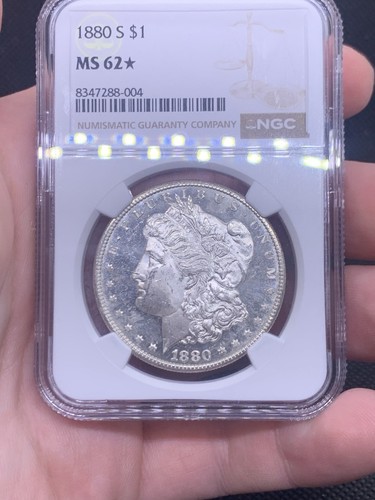 1880 s morgan silver dollar Ngc Ms62 Star Designation, Phenomenal Eye ...