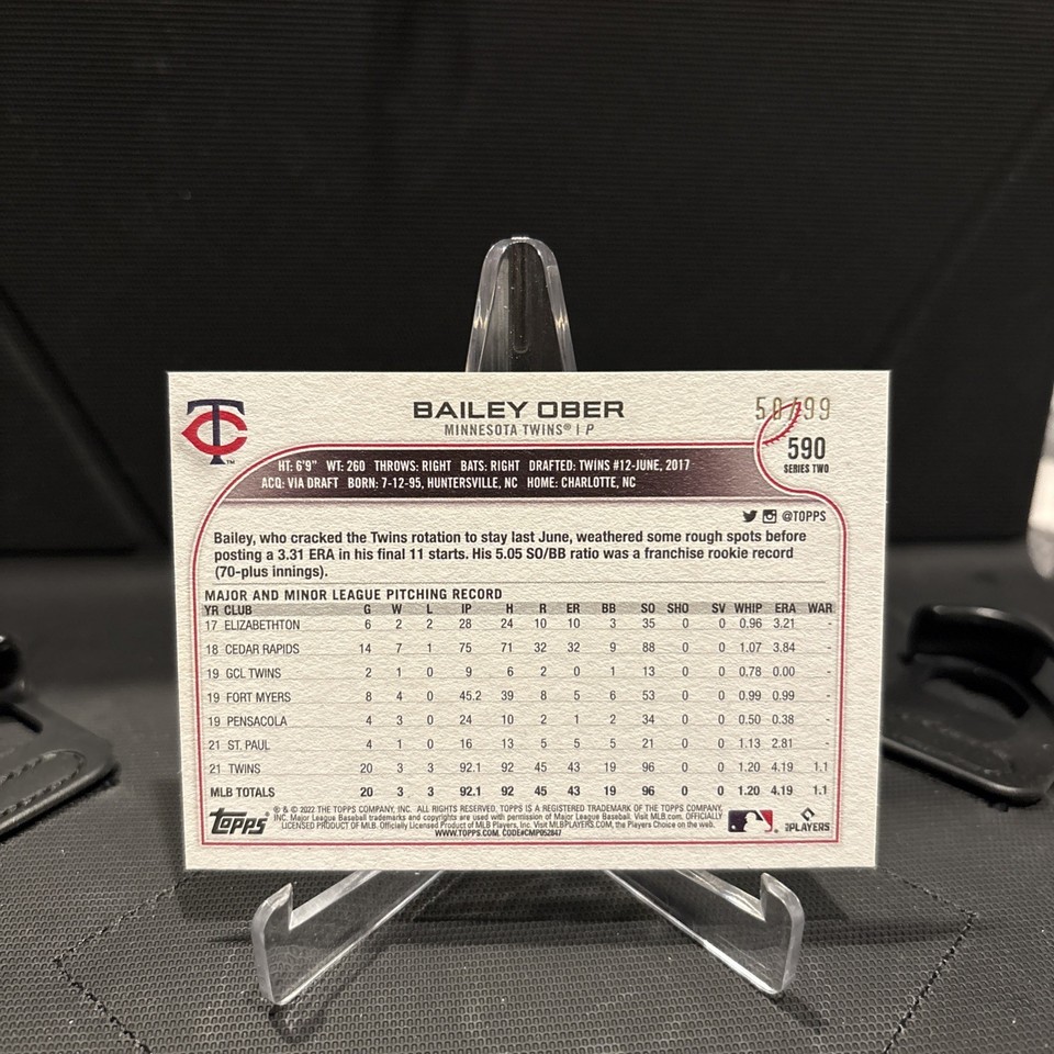 2022 Topps - Bailey Ober - #590-Vintage Stock Parallel #d 50/99 | eBay