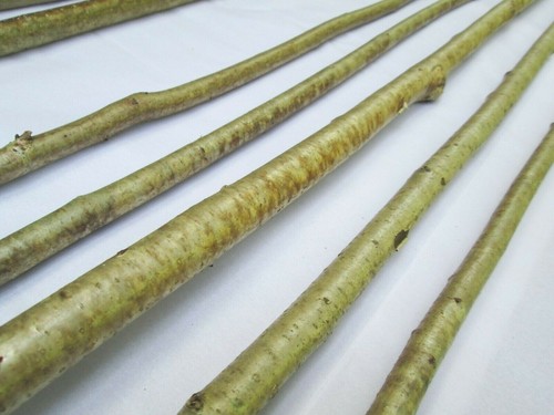 10 x 90cm Long Natural Hazel Wood Branches Sticks Bark Rod Craft Art ...