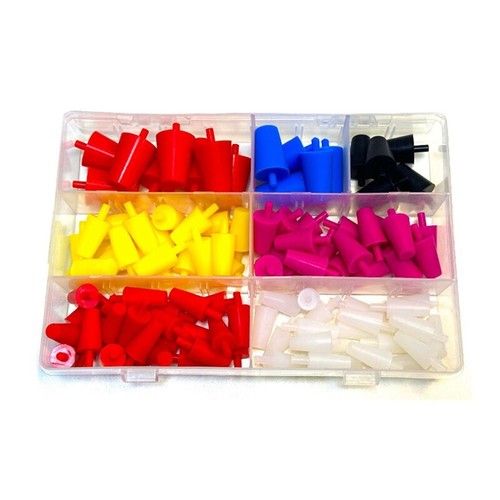 100Pcs Silicone Rubber Tapered Plug Assortment Kits for ing Off ...