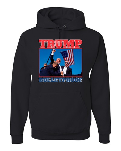 Trump Bulletproof Fist USA MAGA Assassination Attempt Hoodie Sweatshirt ...