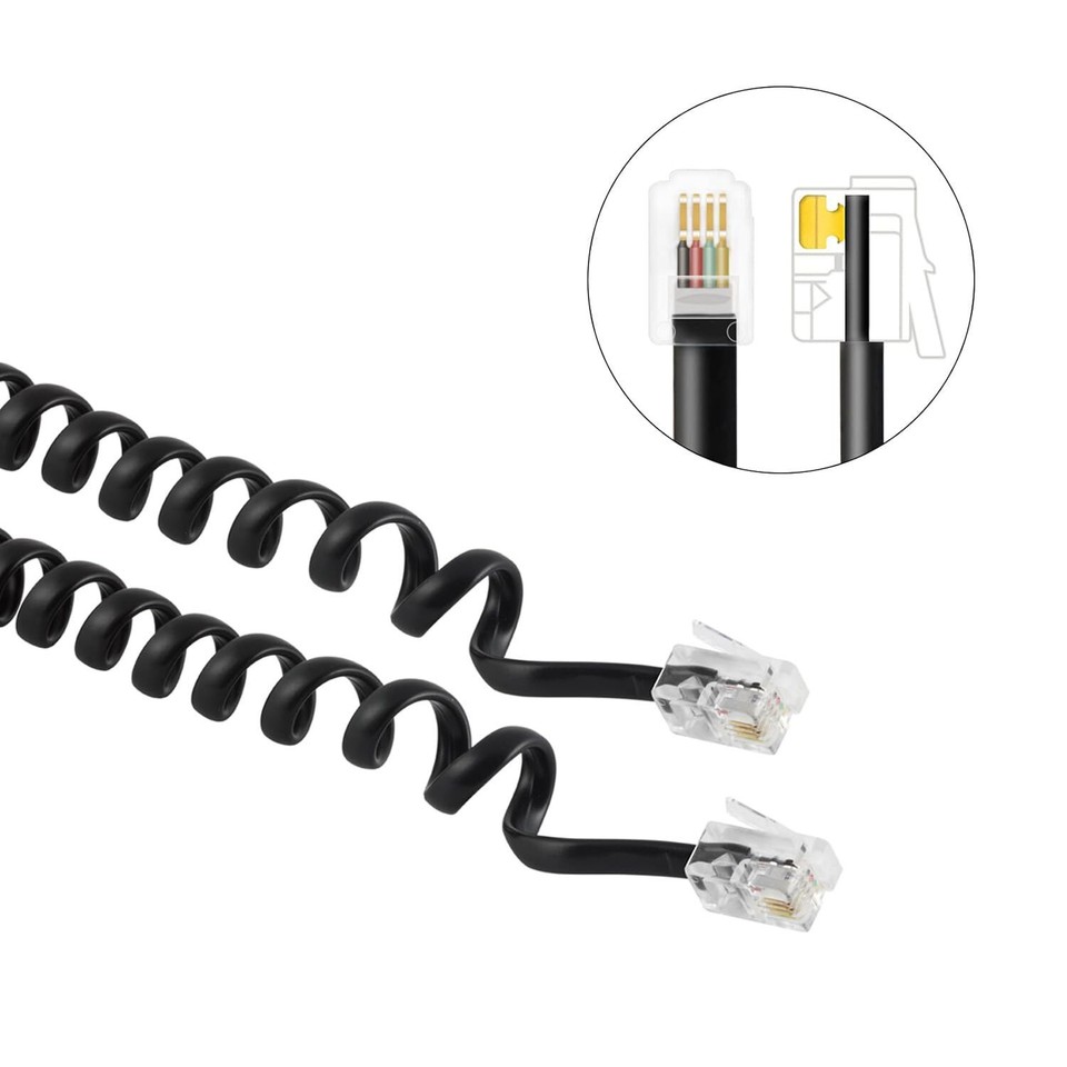 Phone Cord for Landline Telephone Cord Phone Line Cord 4.5 Ft Uncoiled ...