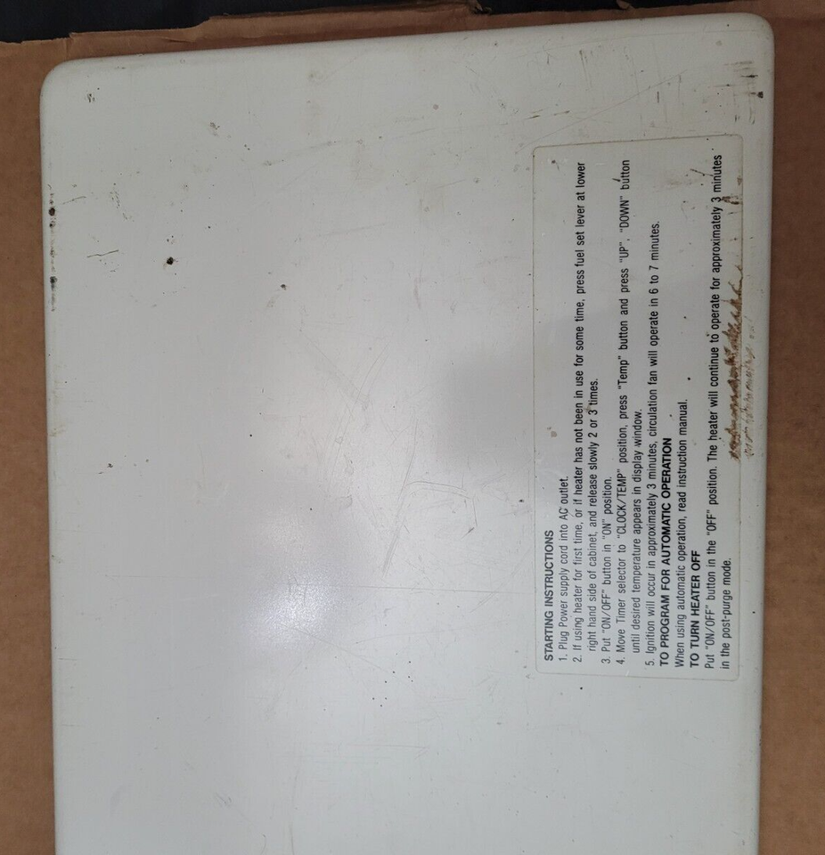 Monitor Heater MPI 41 441 Kerosene Heater Metal Top Cover Panel | eBay