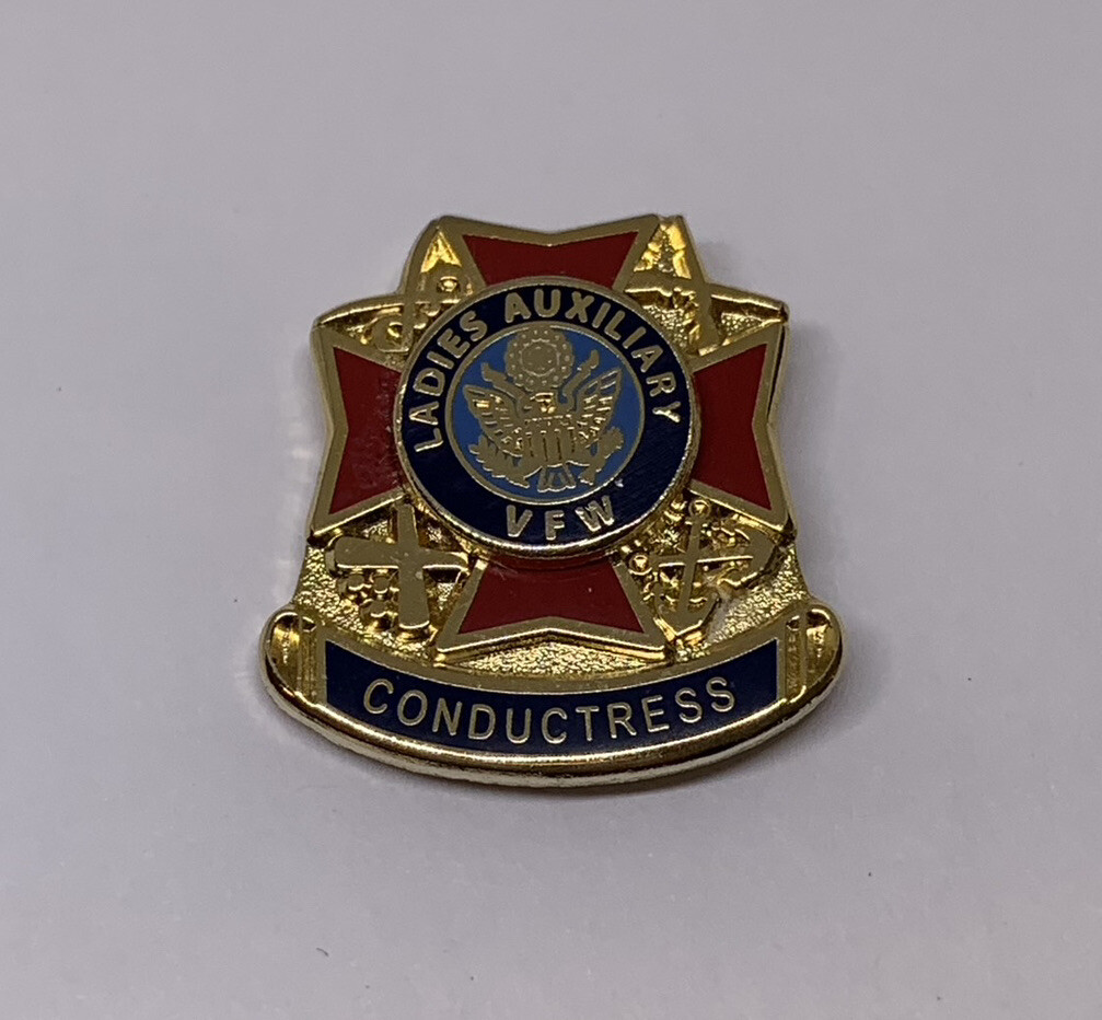 Veterans Of Foreign Wars VFW Ladies Auxiliary Conductress Lapel Pin (65 ...