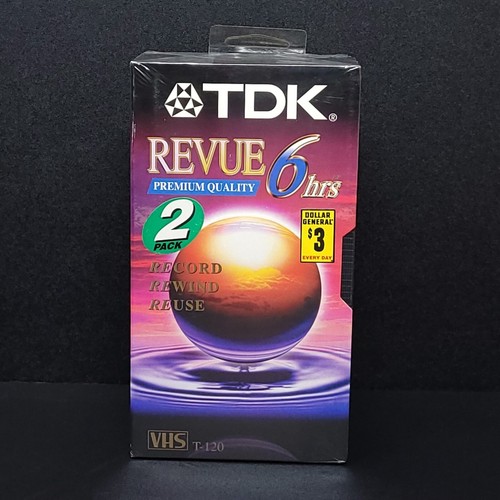 TDK Revue Blank VHS Tapes 2 Pack Sealed T-120RBVBH Record Rewind Reuse 20356366803| eBay