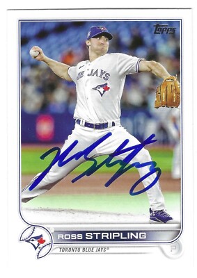 ROSS STRIPLING SIGNED 2022 TOPPS UPDATE BASEBALL CARD TORONTO BLUE JAYS ...
