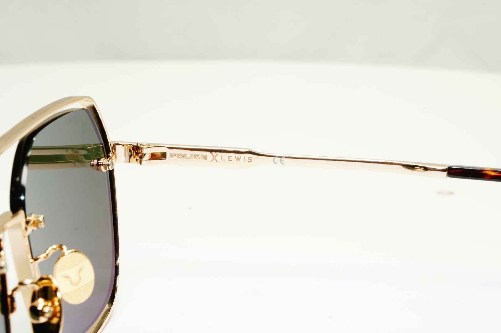Police Lewis Hamilton F1 Sunglasses Gold Green Square Pilot SPL E18 COL ...