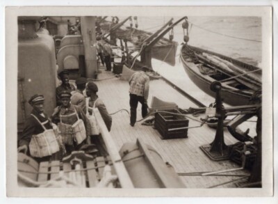 WWI Ocean Liner SS Rochambeau Lifeboat Drill 5x7 M. Rol Original Photo ...