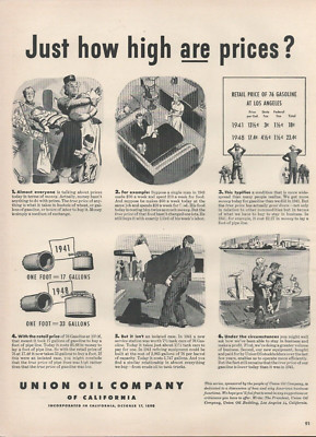 1948 Union Oil Company of California Just How High are Prices Vintage ...