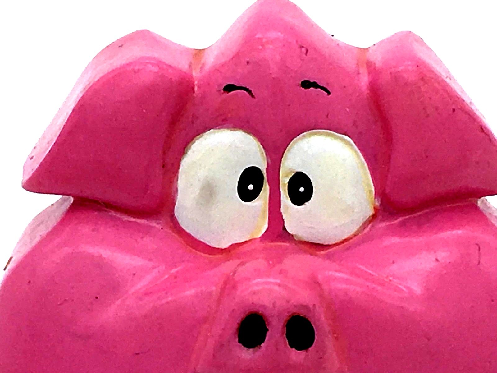 HAPPY PIG FACE KNOBS 48mm pink farmyard kids cupboard bedroom door knob ...