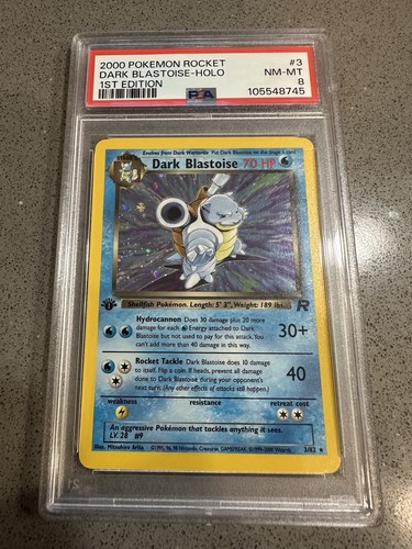 PSA 8 DARK BLASTOISE 3/82 1st Edition Team Rocket Pokemon Card | eBay
