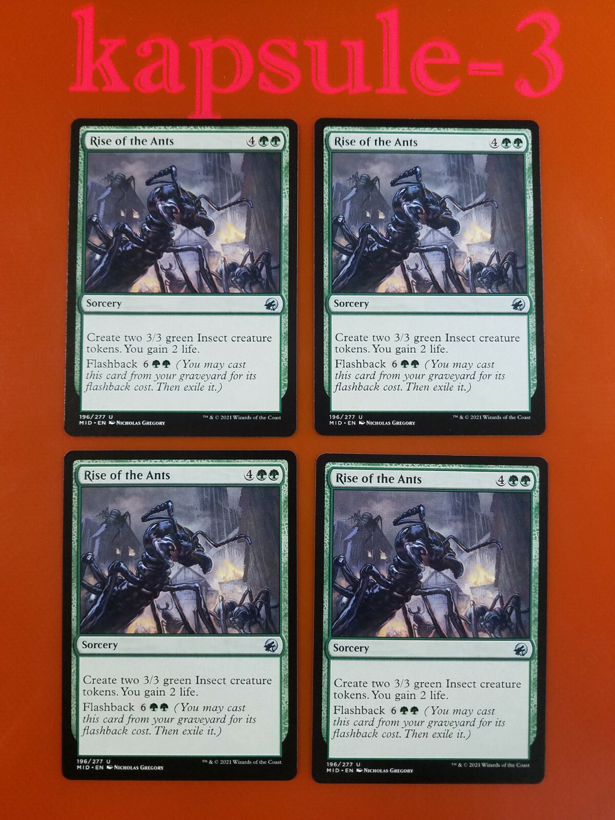 4x Rise of the Ants | Innistrad Midnight Hunt | MTG Magic Cards | eBay