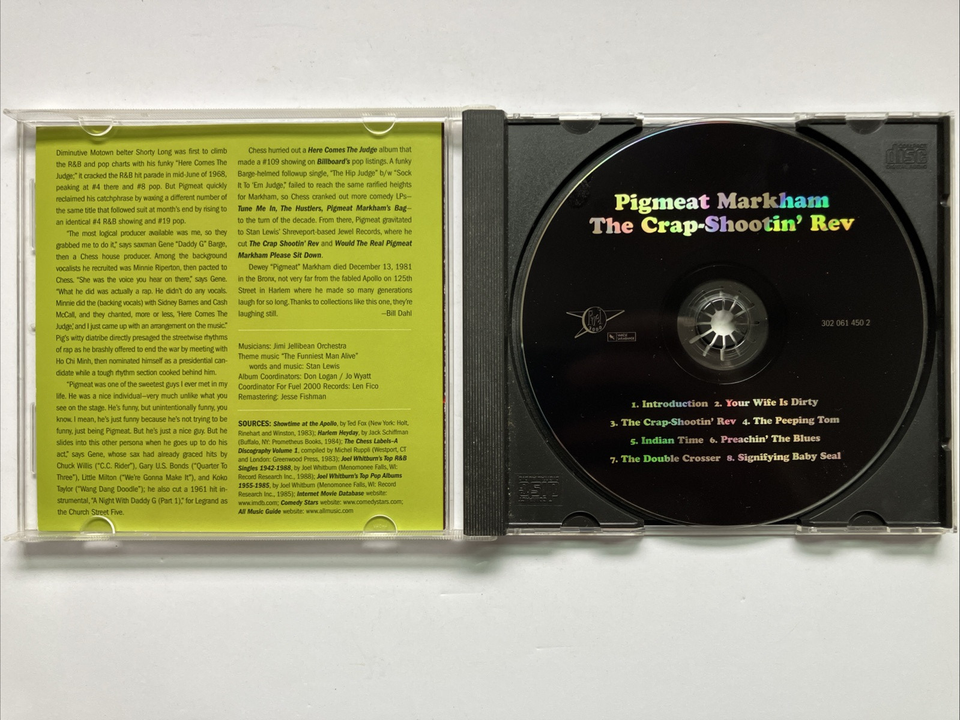 The Crap Shootin' Rev * by Pigmeat Markham (CD, Jan-2005, Fuel 2000 ...