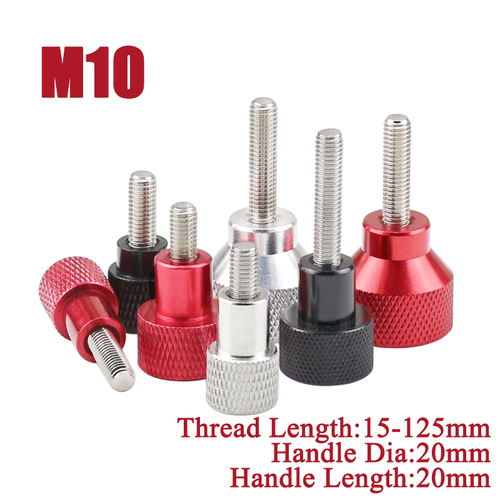 M10 Knurled Thumb Screws With Steps Hand Grip Knob Step Bolts Aluminium ...