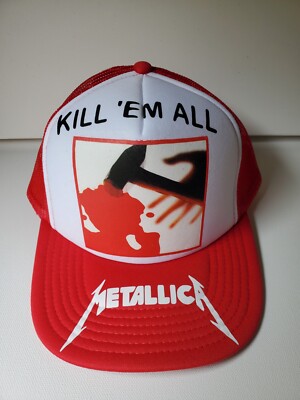 Metal Head Black Death Thrash Color Black Kill Em All Trucker Snapback ...
