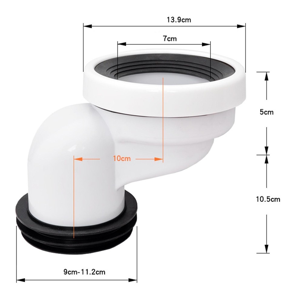 Flush Offset Toilet Flange Easy Install Offset Hose Fitting Extension ...