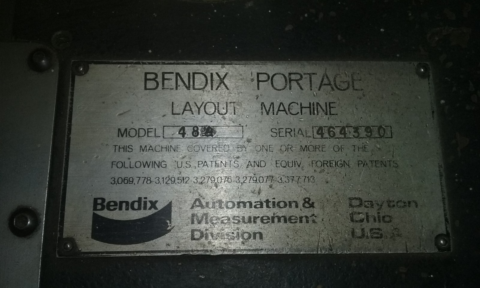 Bendix Portage Layout Machine 48A | eBay