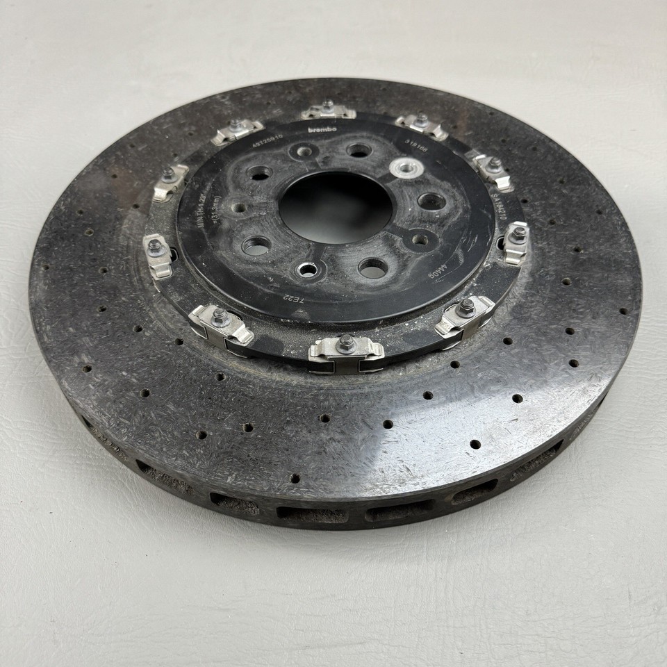 Ferrari 488 F8 SF90 Rear Carbon Ceramic Brake Rotor Damaged Crack Wall ...