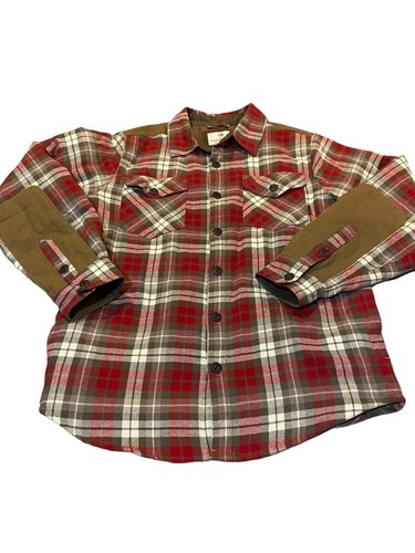 Legendary Whitetails Shirt Jacket Mens M Red Plaid Flannel Lined ...