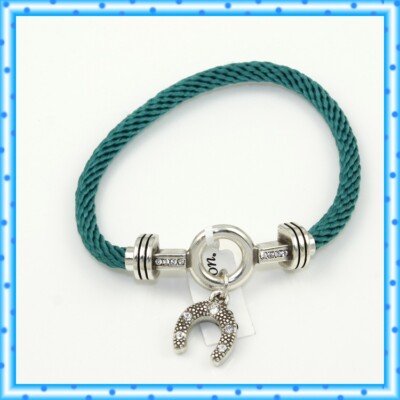Brighton Color Clique Lucky Horseshoe Ornament & Teal Cord Bracelet SM ...