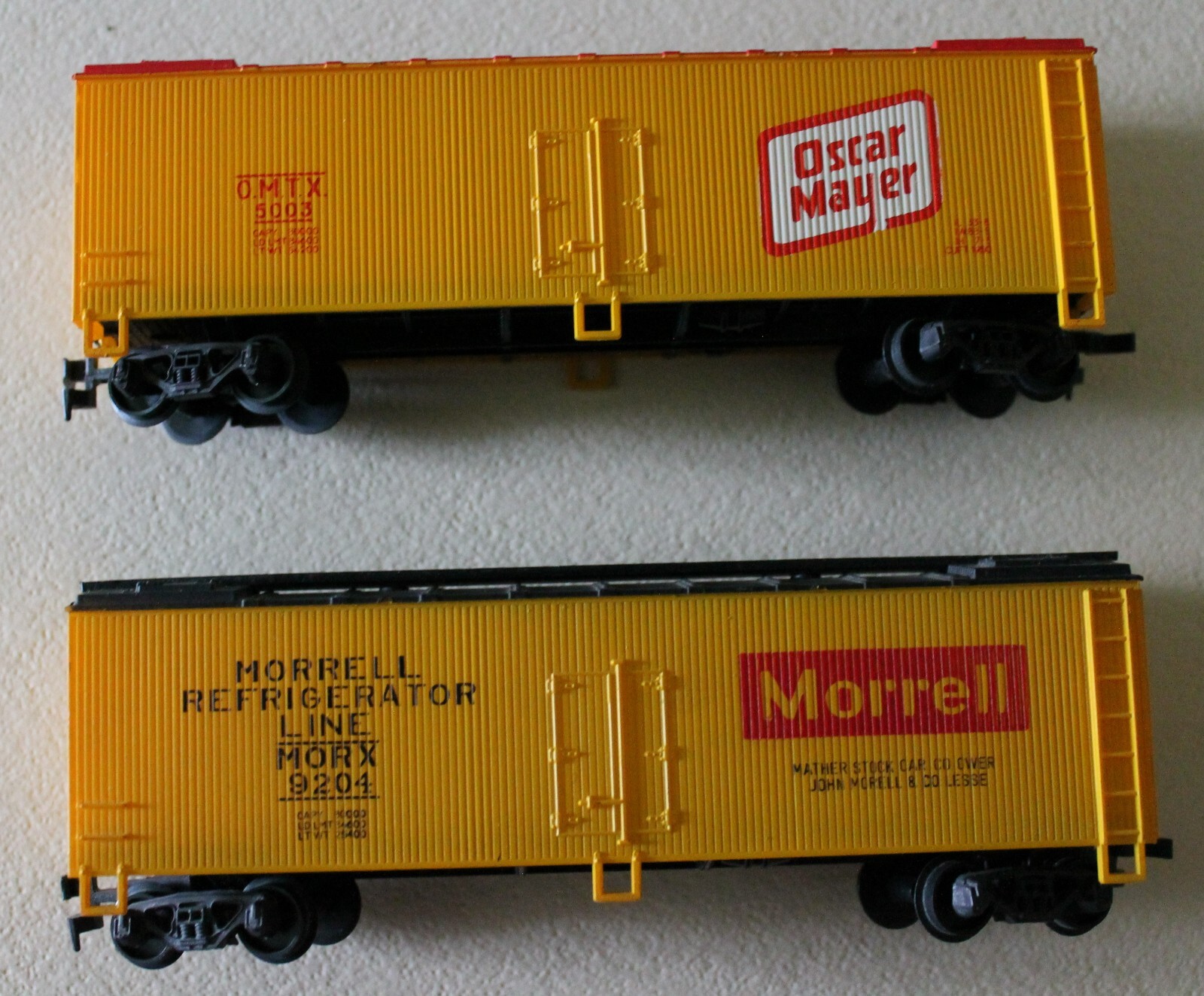 Vintage AHM HO Scale Train Car-Oscar Mayer & Morrell-Reefer Cars-(Set ...