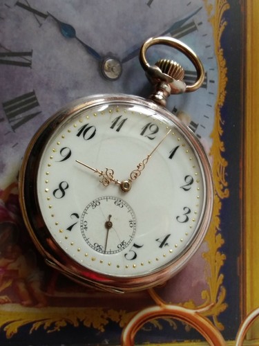Antique Rare Swiss GALA 800 Silver Pocket Watch | eBay